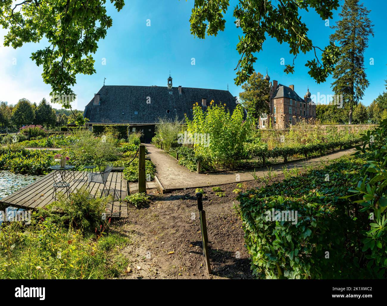 Botanical garden of Cannenburch castle Stock Photo - Alamy