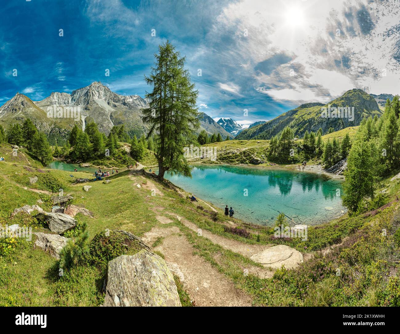 Lac Bleu with a view towards Dent de Perroc Stock Photo - Alamy
