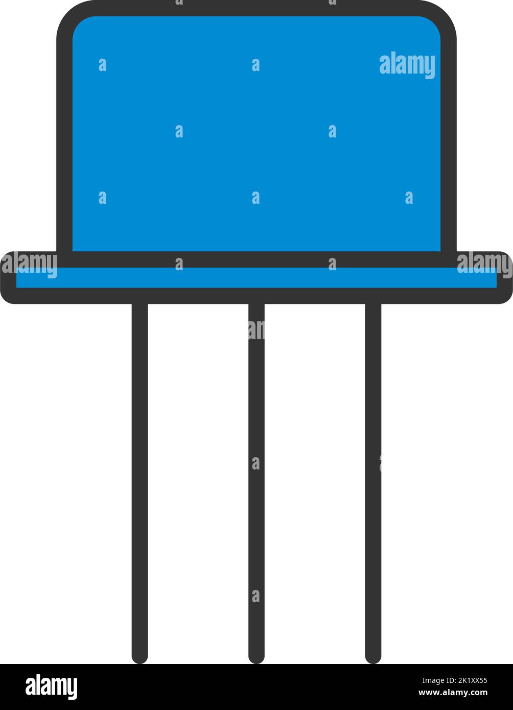 Transistor Icon. Editable Bold Outline With Color Fill Design. Vector ...