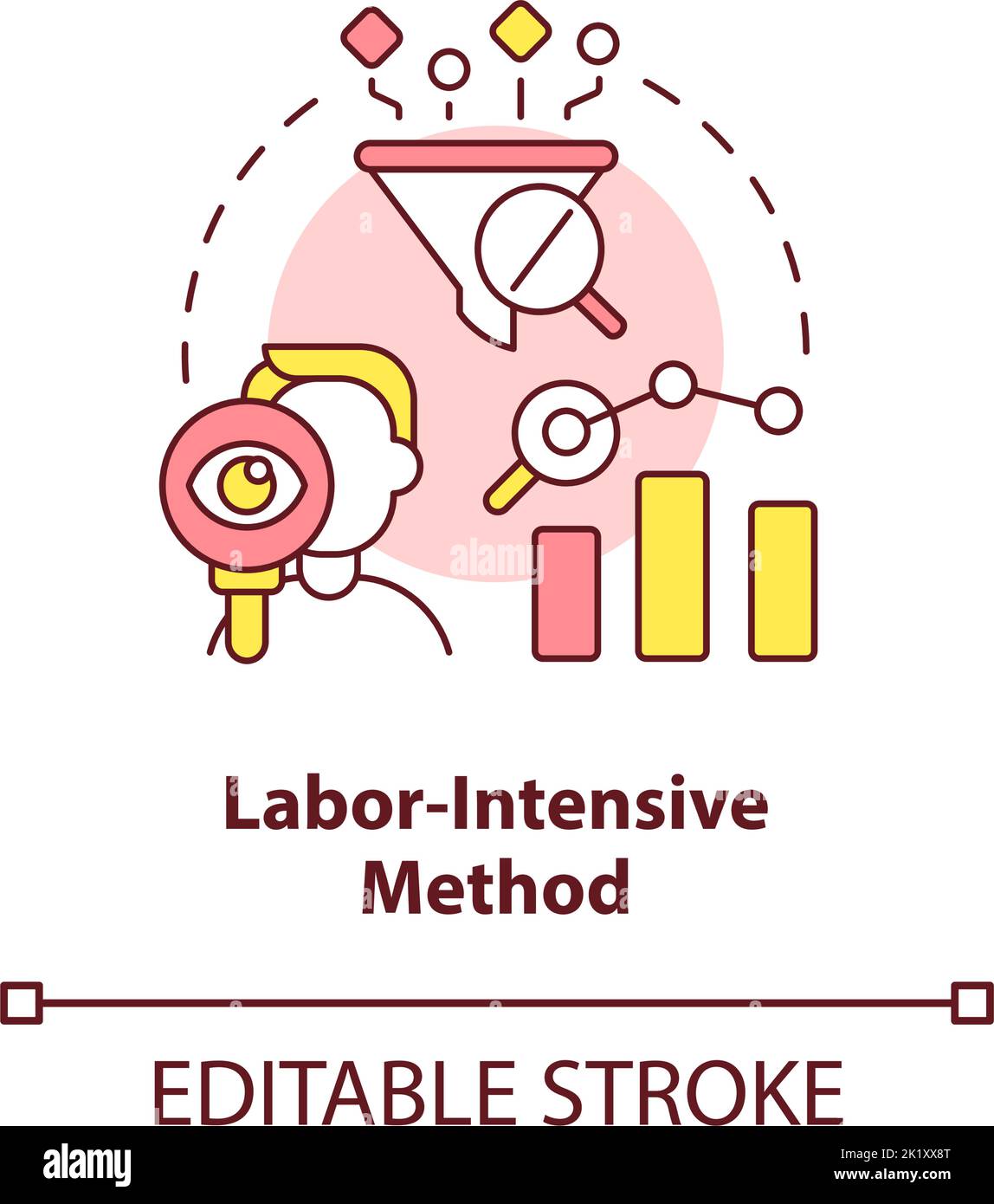 Labor intensive method concept icon Stock Vector Image & Art - Alamy