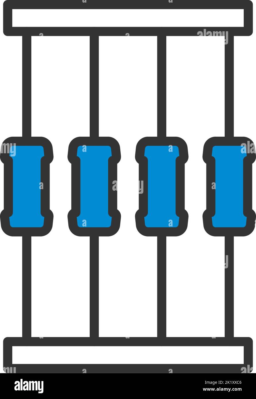 Resistor Tape Icon. Editable Bold Outline With Color Fill Design ...