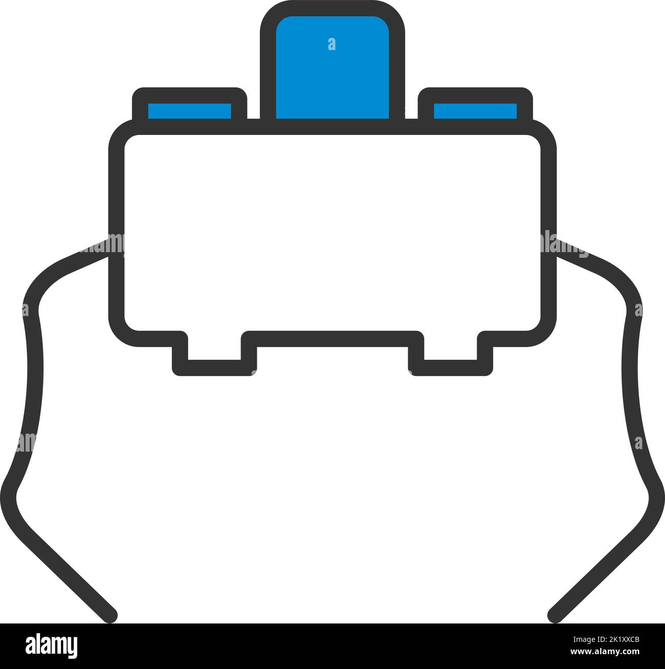 Micro Button Icon. Editable Bold Outline With Color Fill Design. Vector Illustration Stock ...