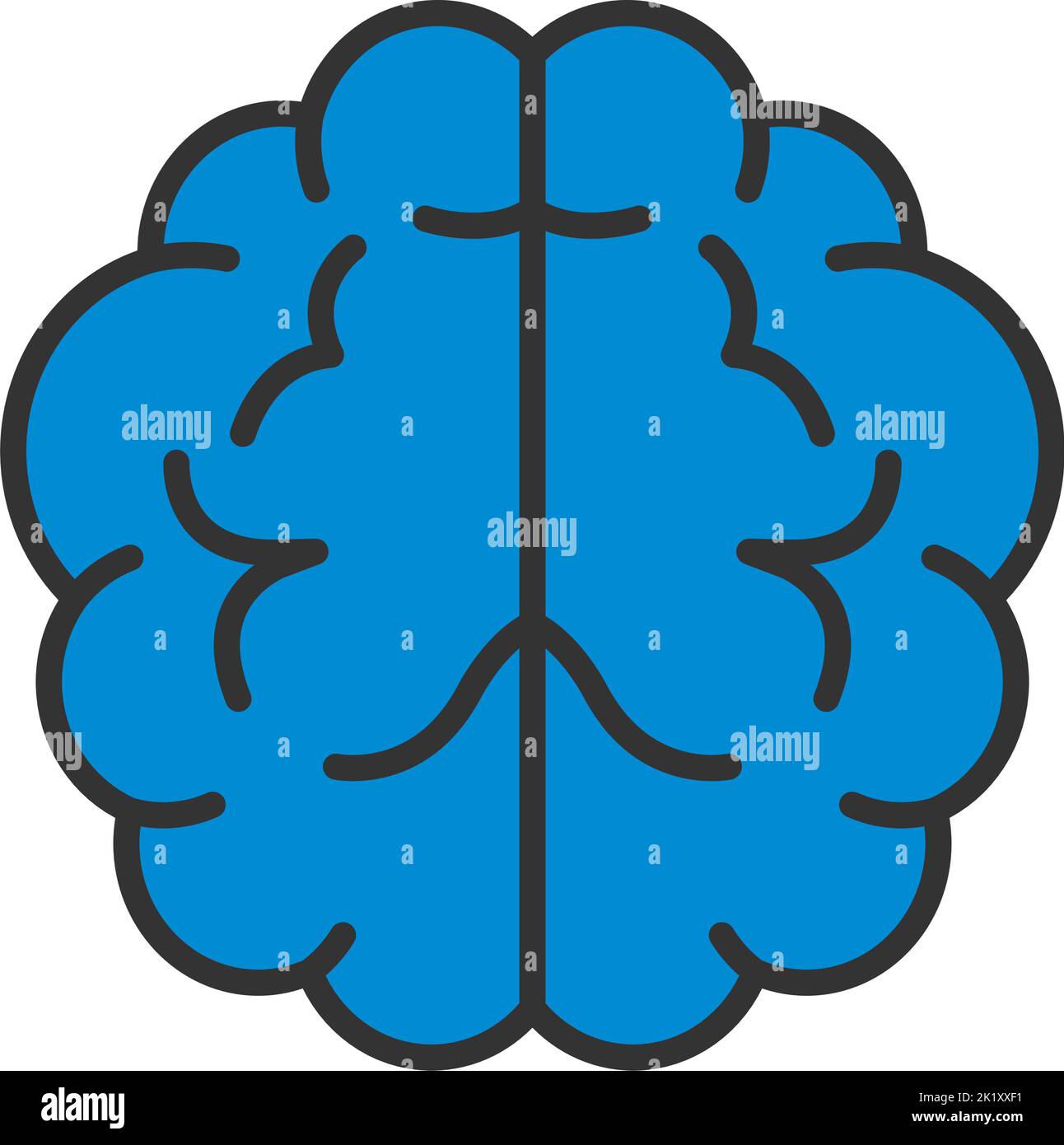 Brainstorm Icon. Editable Bold Outline With Color Fill Design. Vector ...