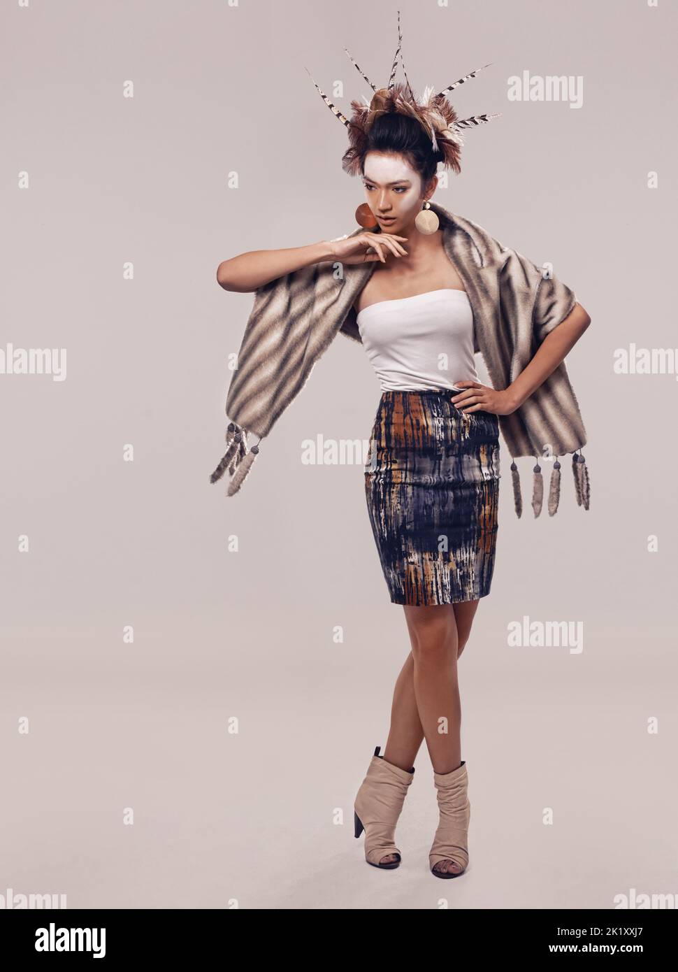 Native American Fashion Model