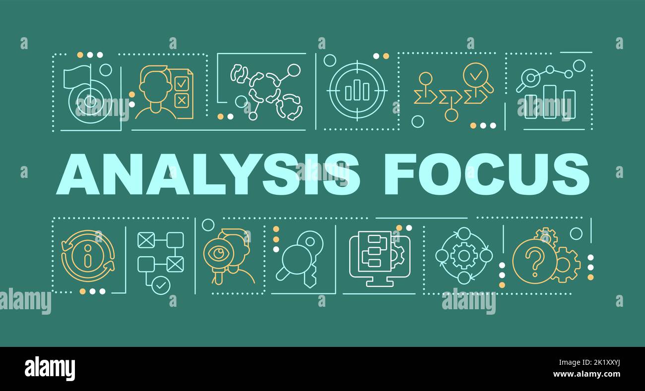 Analysis focus word concepts dark green banner Stock Vector Image & Art ...