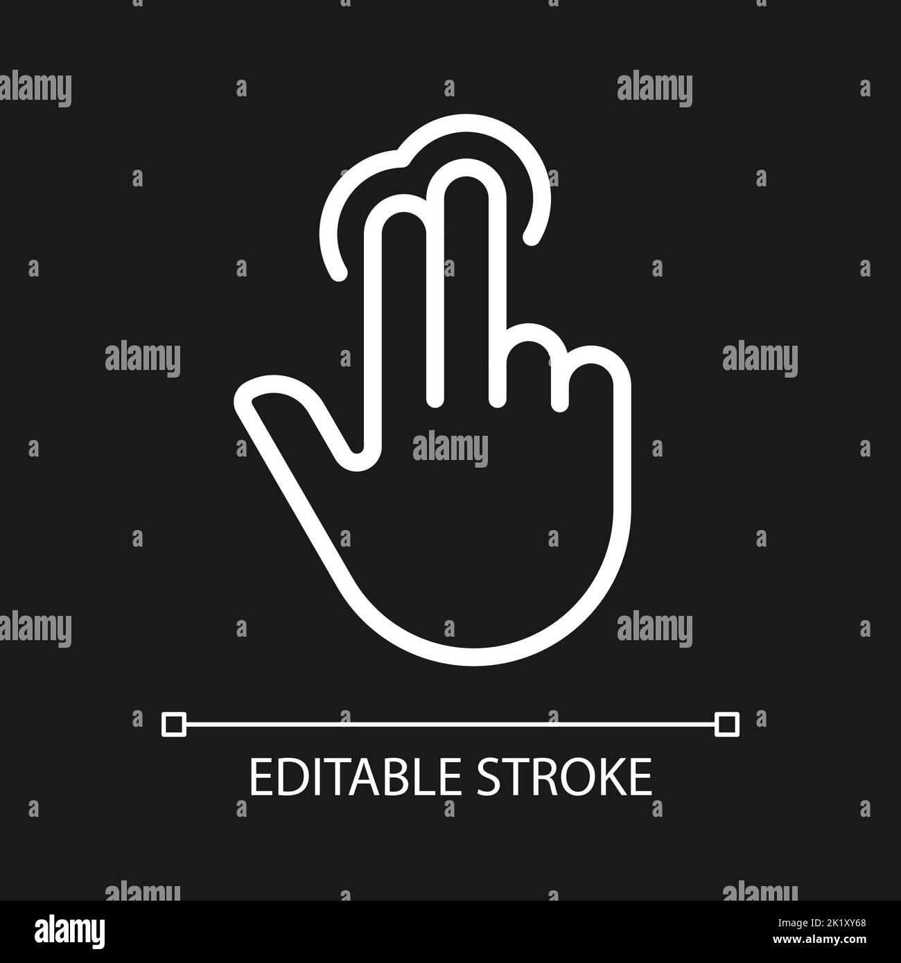 Double finger touch pixel perfect white linear icon for dark theme ... Double finger touch pixel perfect white linear icon for dark theme ...