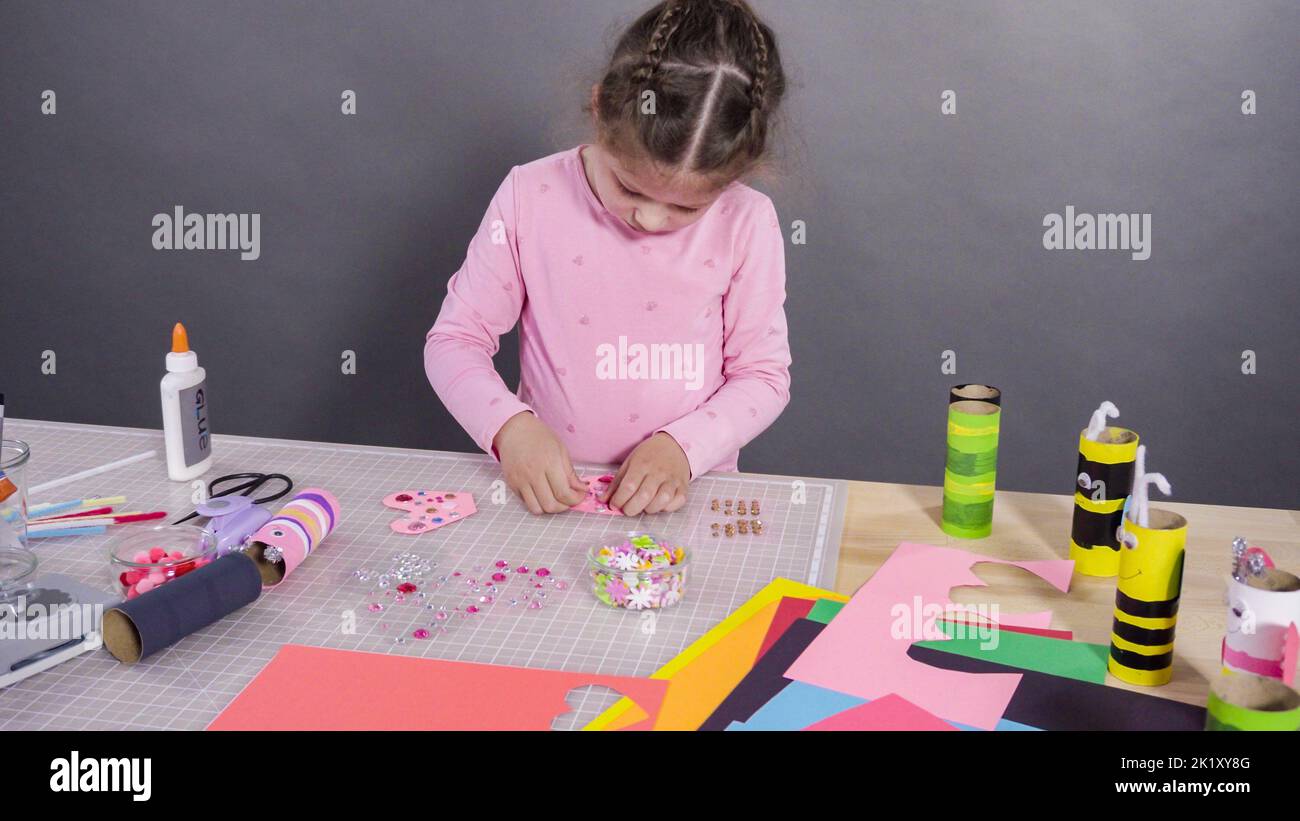 Kids craft project Stock Photo - Alamy