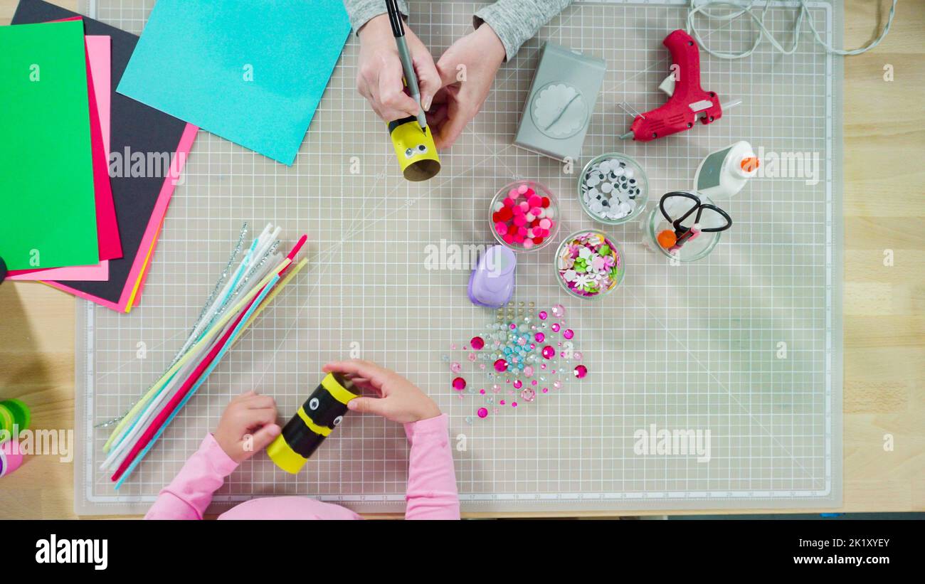 Kids craft project Stock Photo - Alamy
