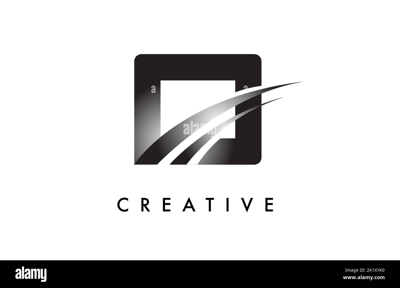 Letter O Logo Design Vector with Curved Swoosh Lines and Creative Look ...