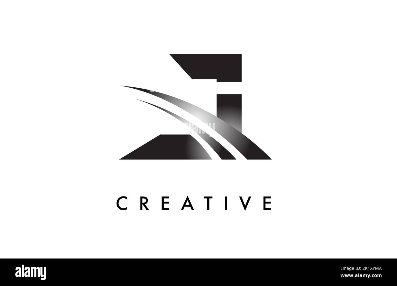 Letter J Logo Design Vector with Curved Swoosh Lines and Creative Look ...