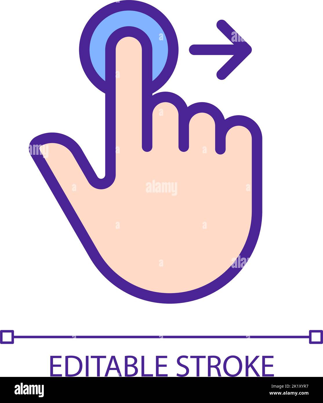 Move to right pixel perfect RGB color icon Stock Vector Image & Art - Alamy