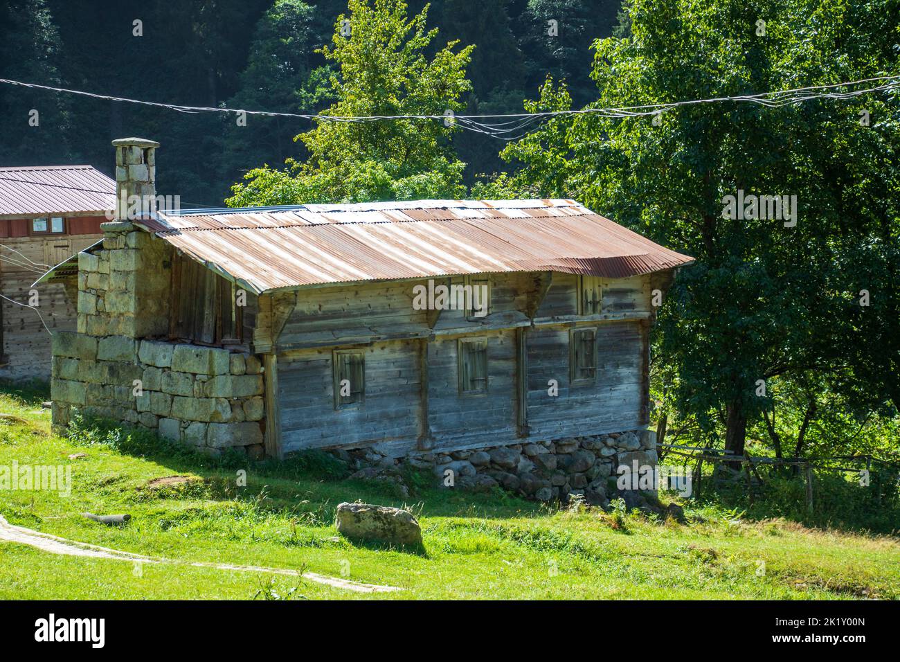 Rize, Turkey - September 2022: Village houses and natural scenery in ...