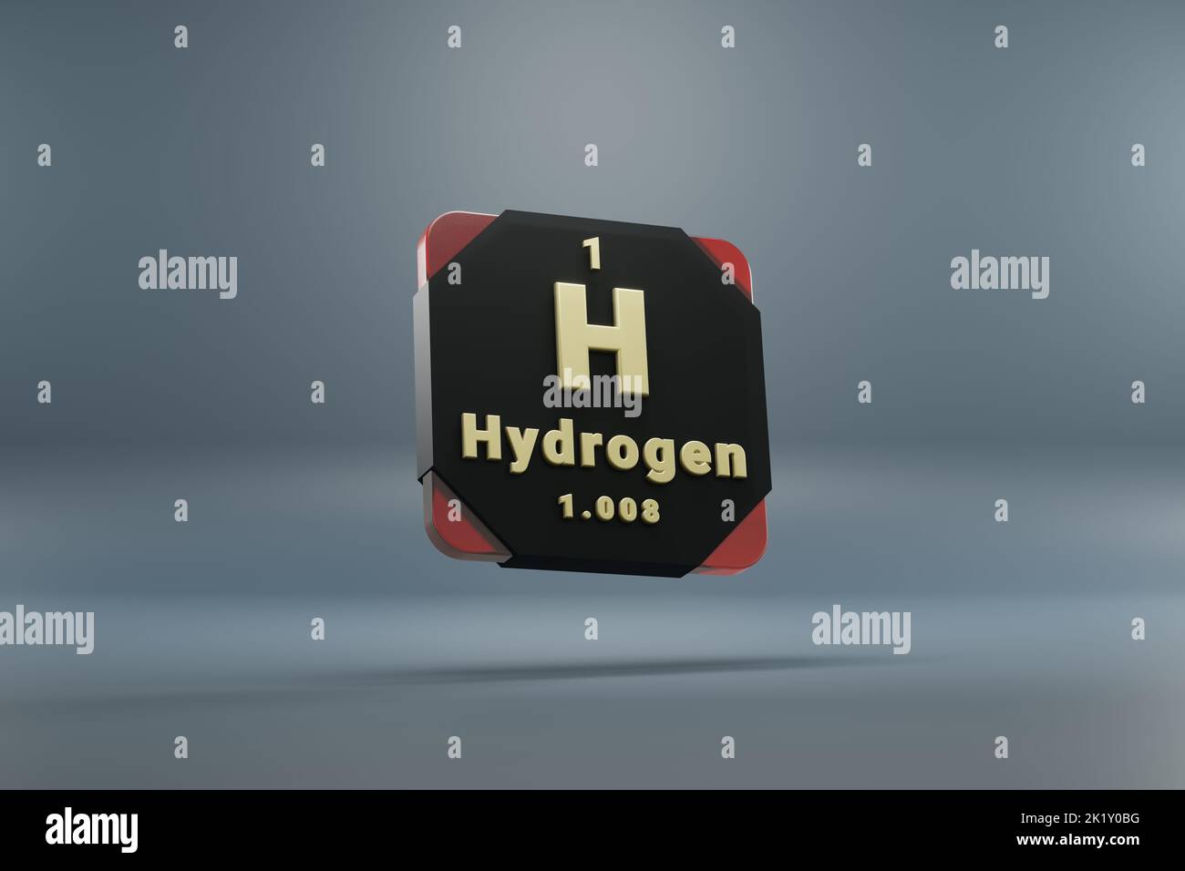 Beautiful abstract illustrations Standing black and red Hydrogen H 1 ...