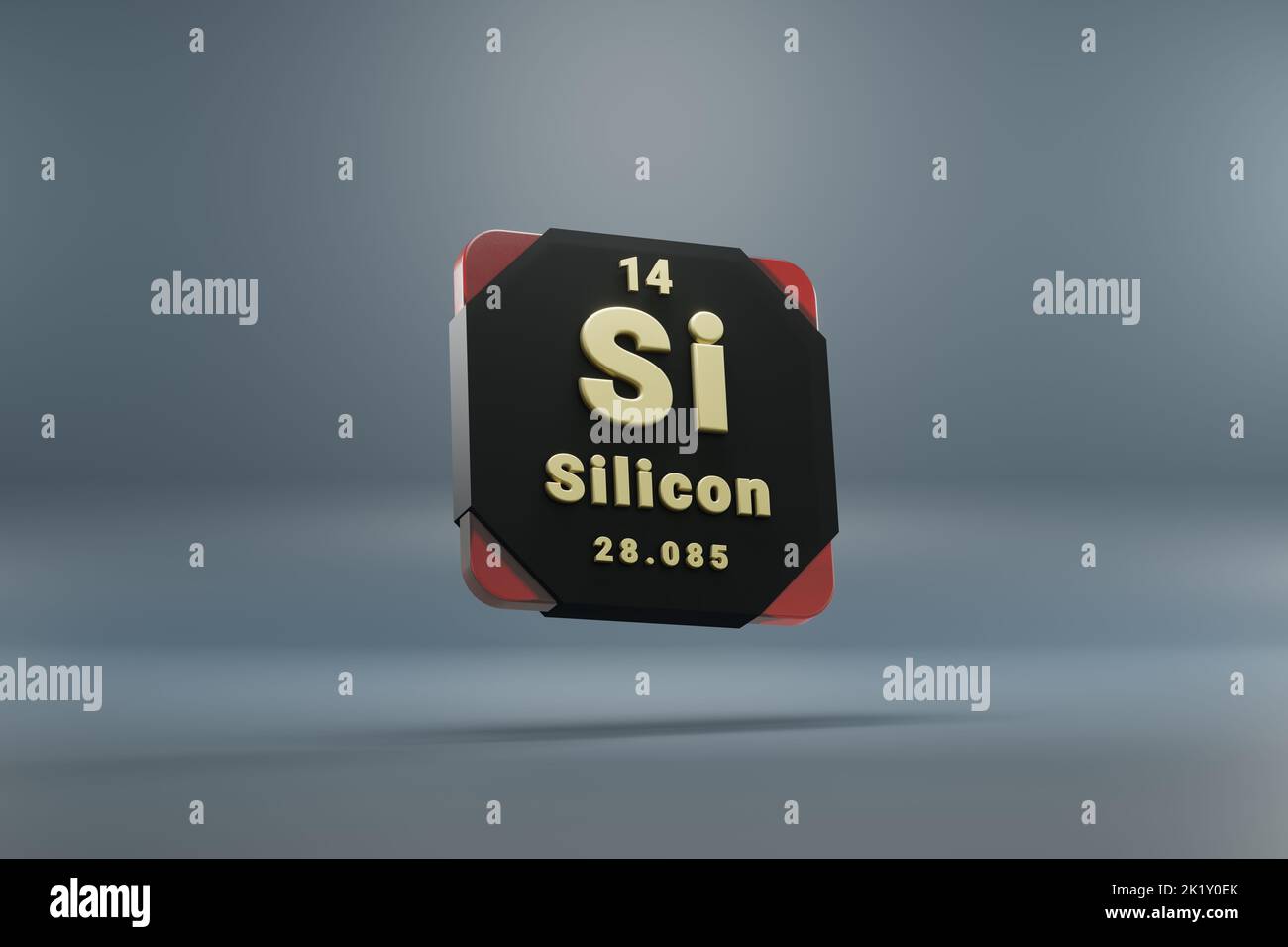 Beautiful abstract illustrations Standing black and red Silicon element ...