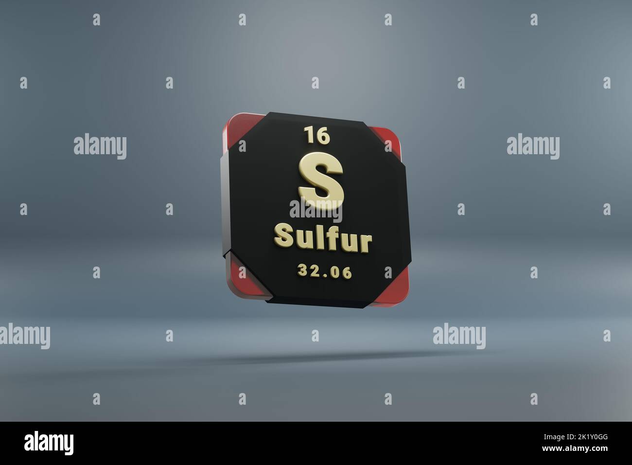 Beautiful abstract illustrations Standing black and red Sulfur element ...