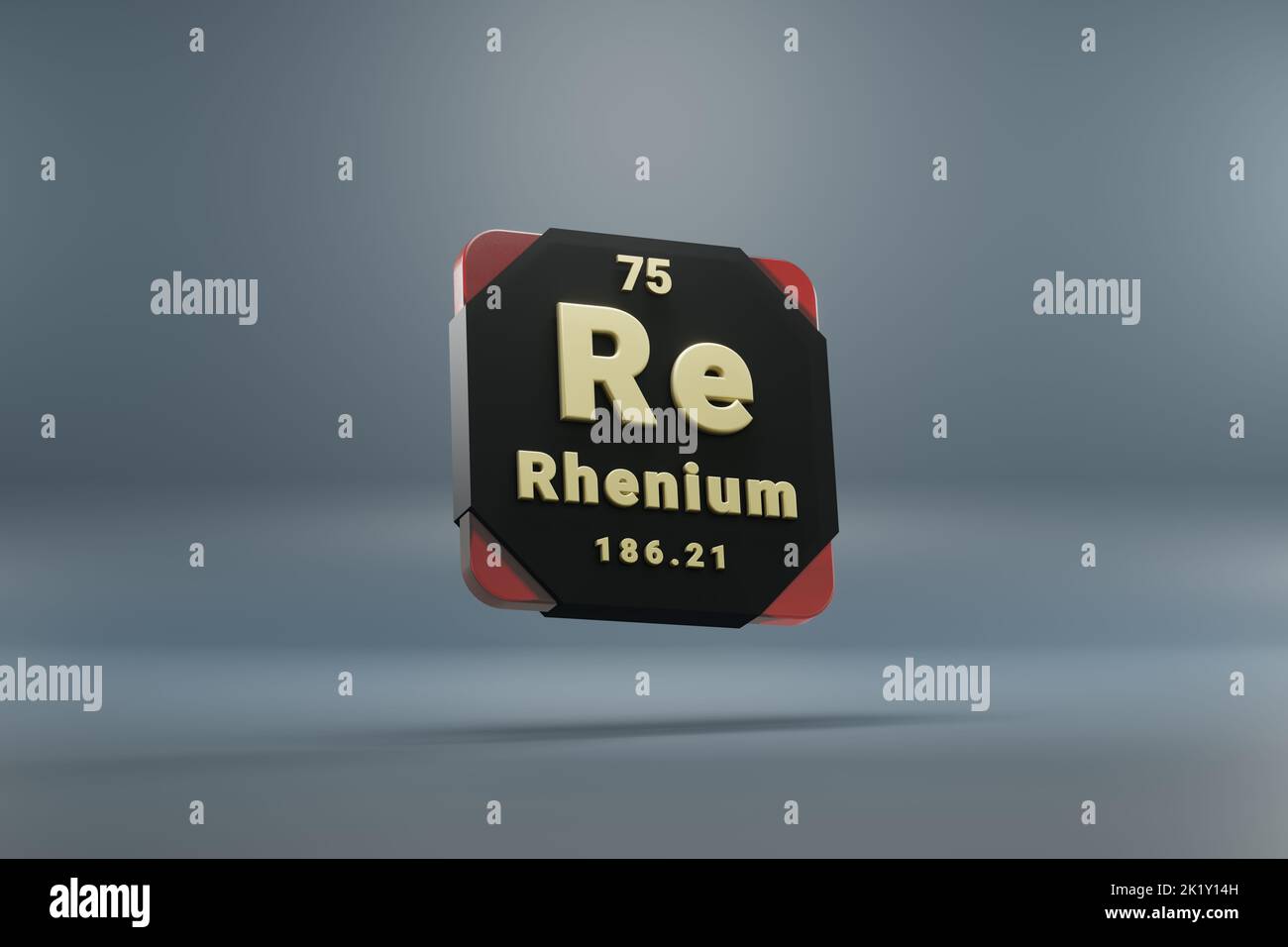 Beautiful abstract illustrations Standing black and red Rhenium element ...