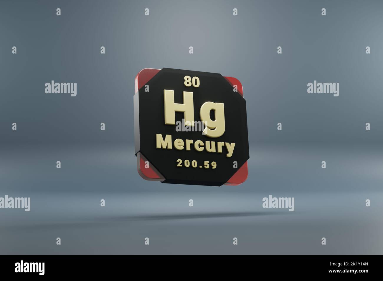 Beautiful abstract illustrations Standing black and red Mercury element ...