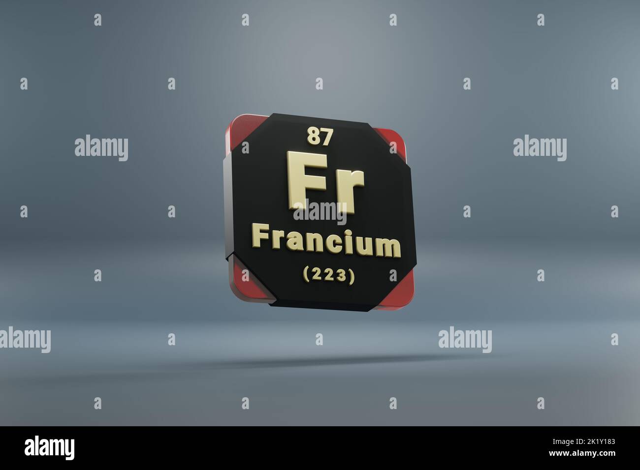 Beautiful abstract illustrations Standing black and red Francium ...