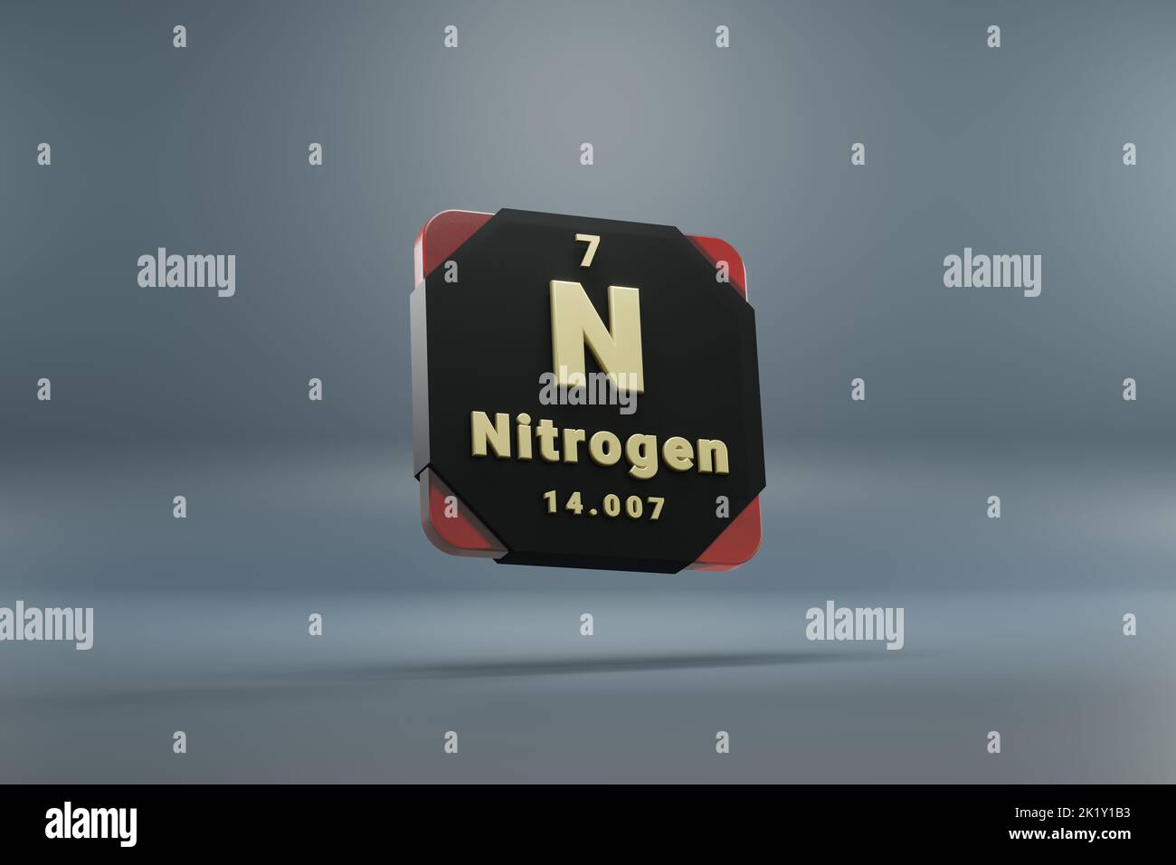 Beautiful abstract illustrations Standing black and red Nitrogen N 7 ...