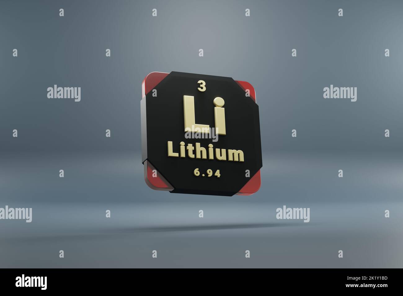 Beautiful abstract illustrations Standing black and red Lithium 3 Li ...