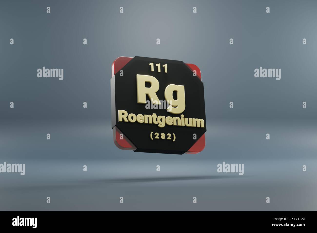 Beautiful abstract illustrations Standing black and red Roentgenium ...