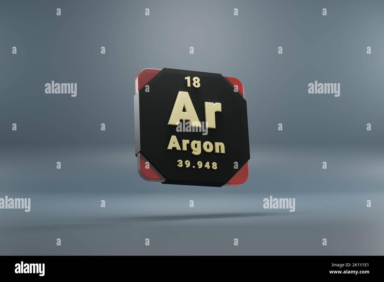 Beautiful abstract illustrations Standing black and red Argon element ...