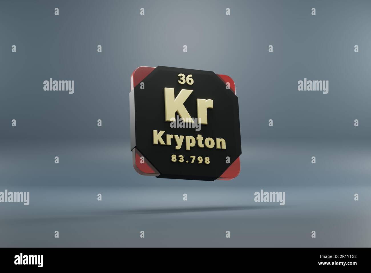 Beautiful abstract illustrations Standing black and red Krypton element ...