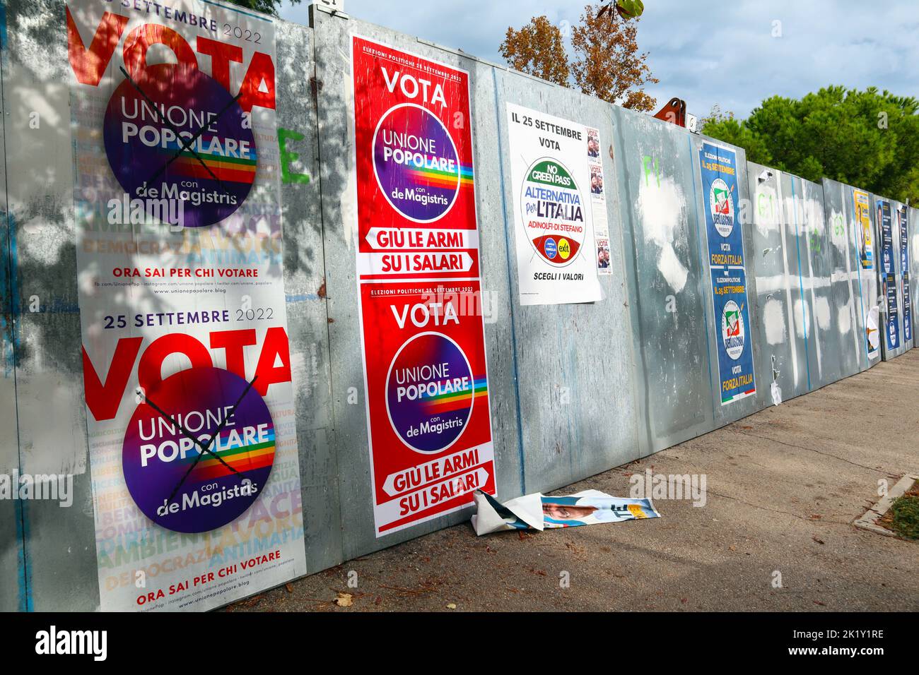 Italian Election wall posters of Political Parties for general election ...