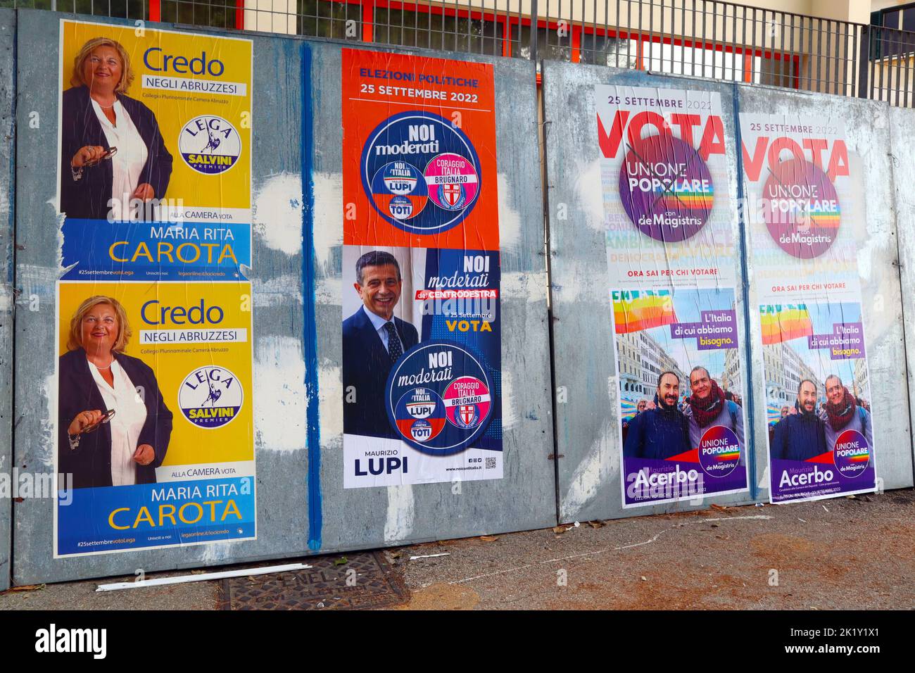 Italian Election wall posters of Political Parties for general election ...
