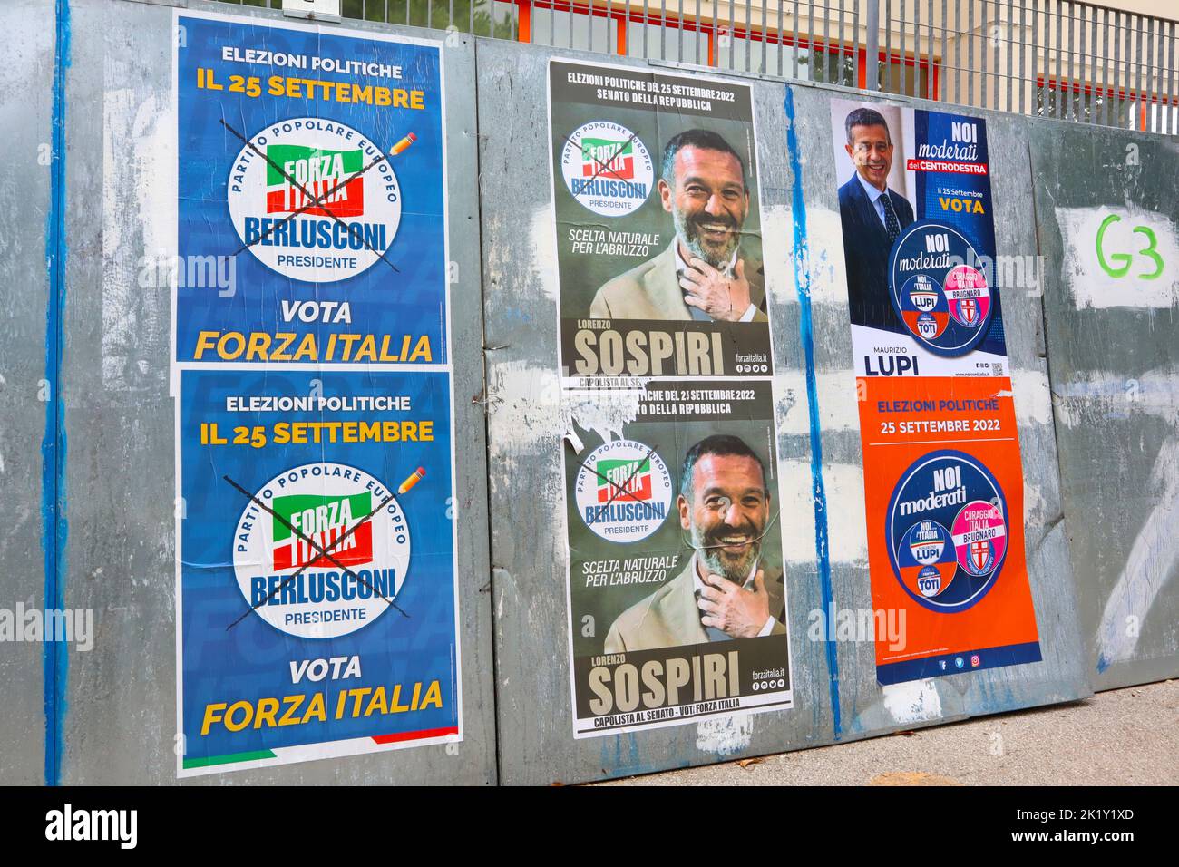 Italian Election wall posters of Political Parties for general election ...