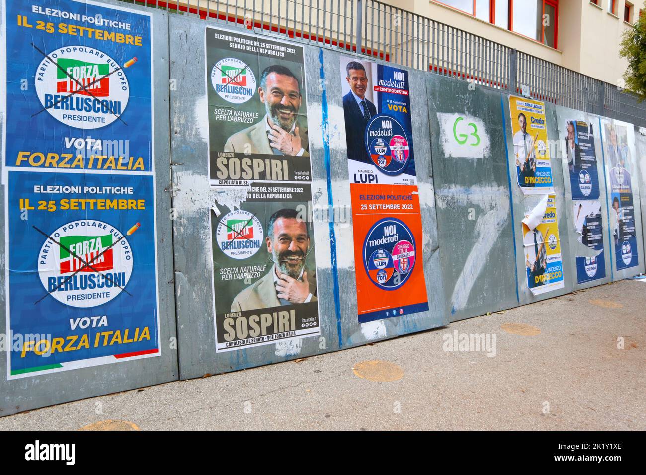 Italian Election wall posters of Political Parties for general election ...