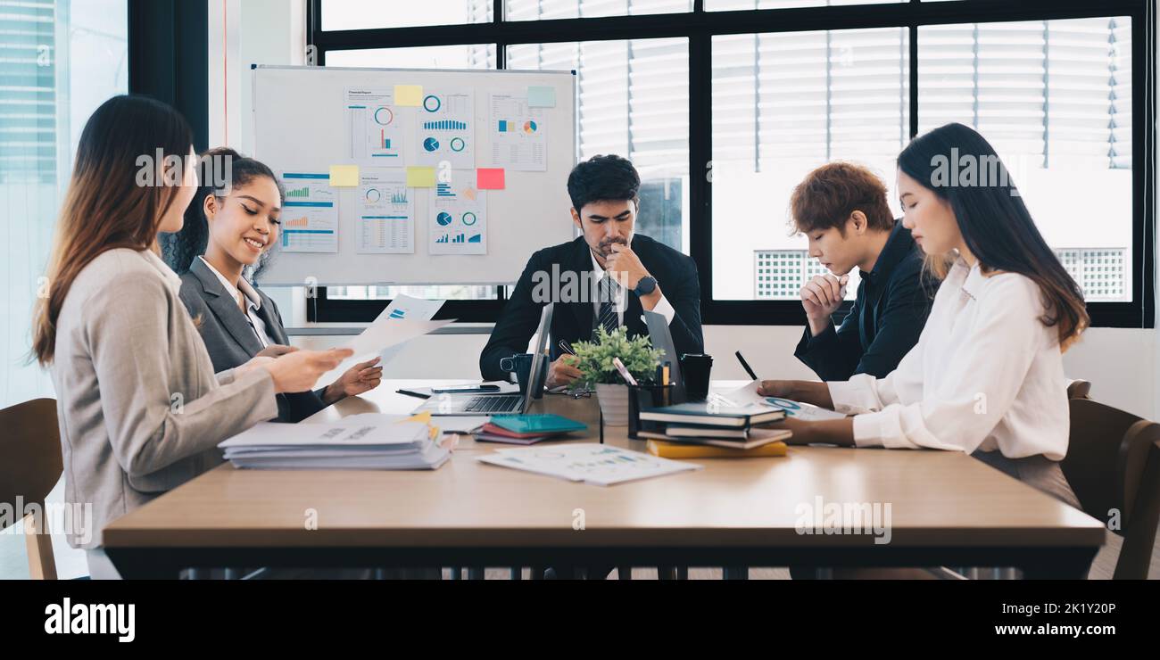 Financial Analyst discussing with Investment Banker at Meeting Room ... Financial Analyst discussing with Investment Banker at Meeting Room ...