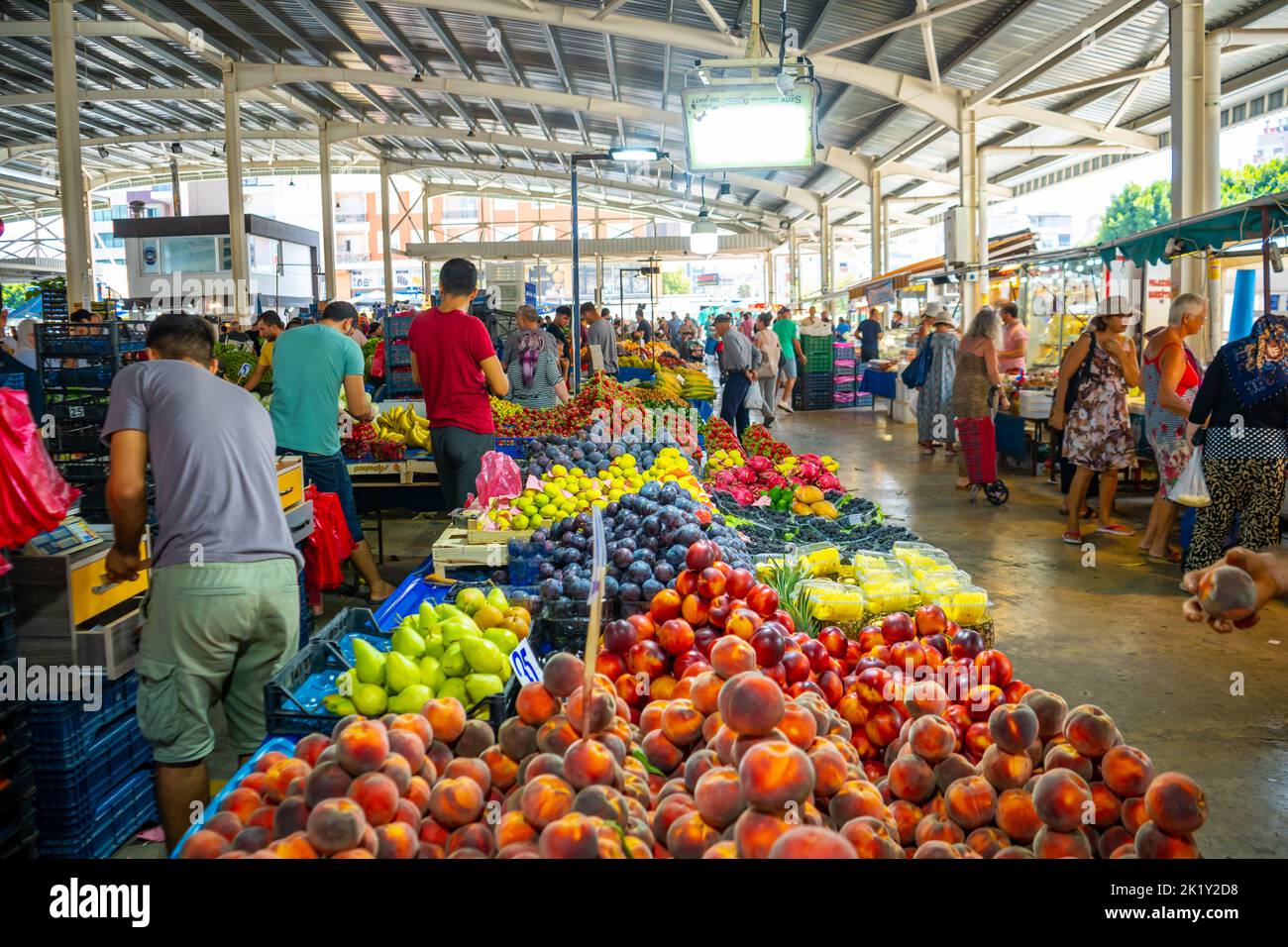Antalya, Turkey - September 13, 2022: People at the local traditional ...