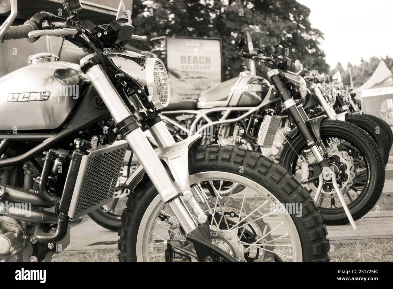 Line up of British Motorcycles at a bike show Stock Photo - Alamy