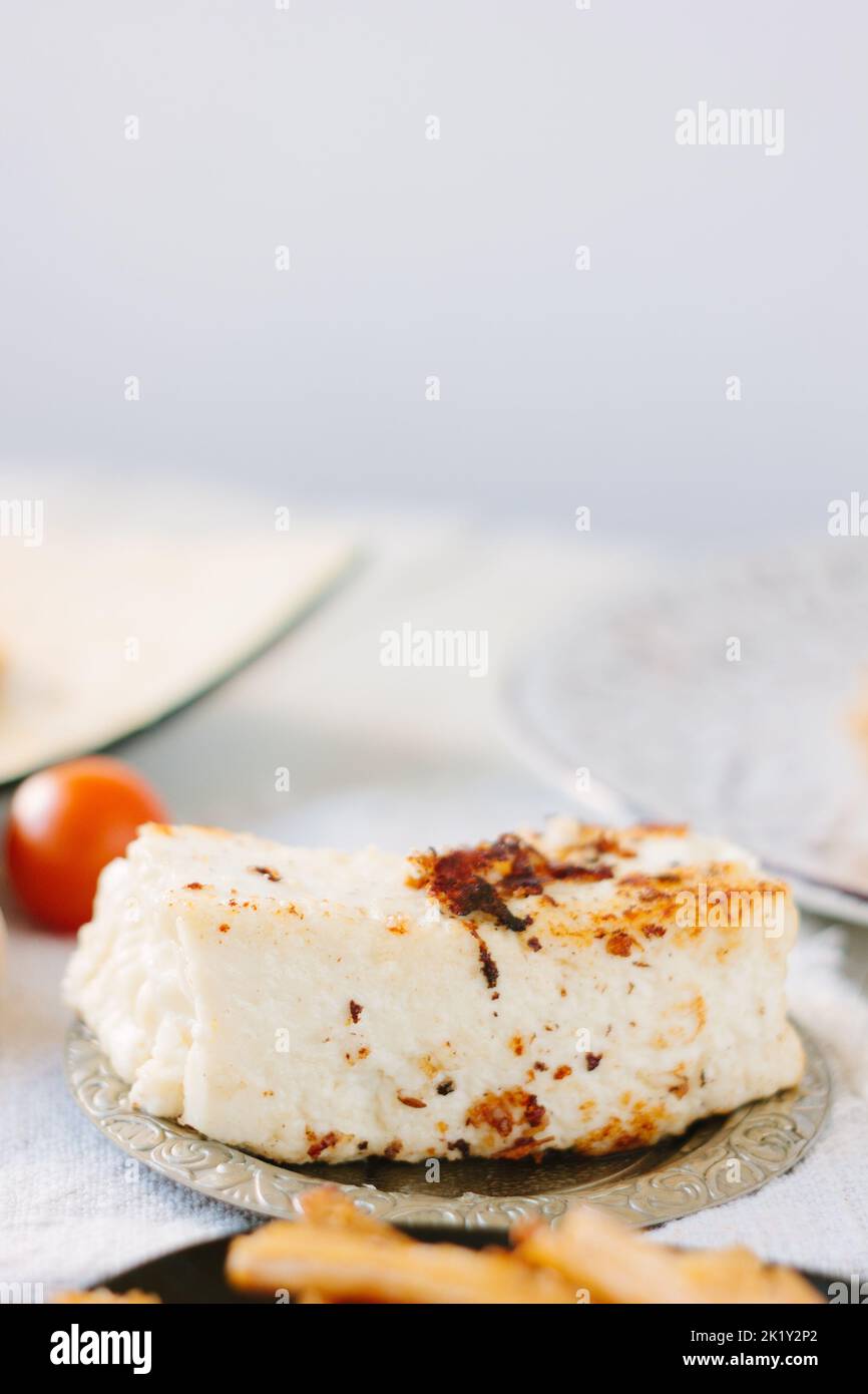 roasted paneer on metal plate, ready to eat Stock Photo - Alamy