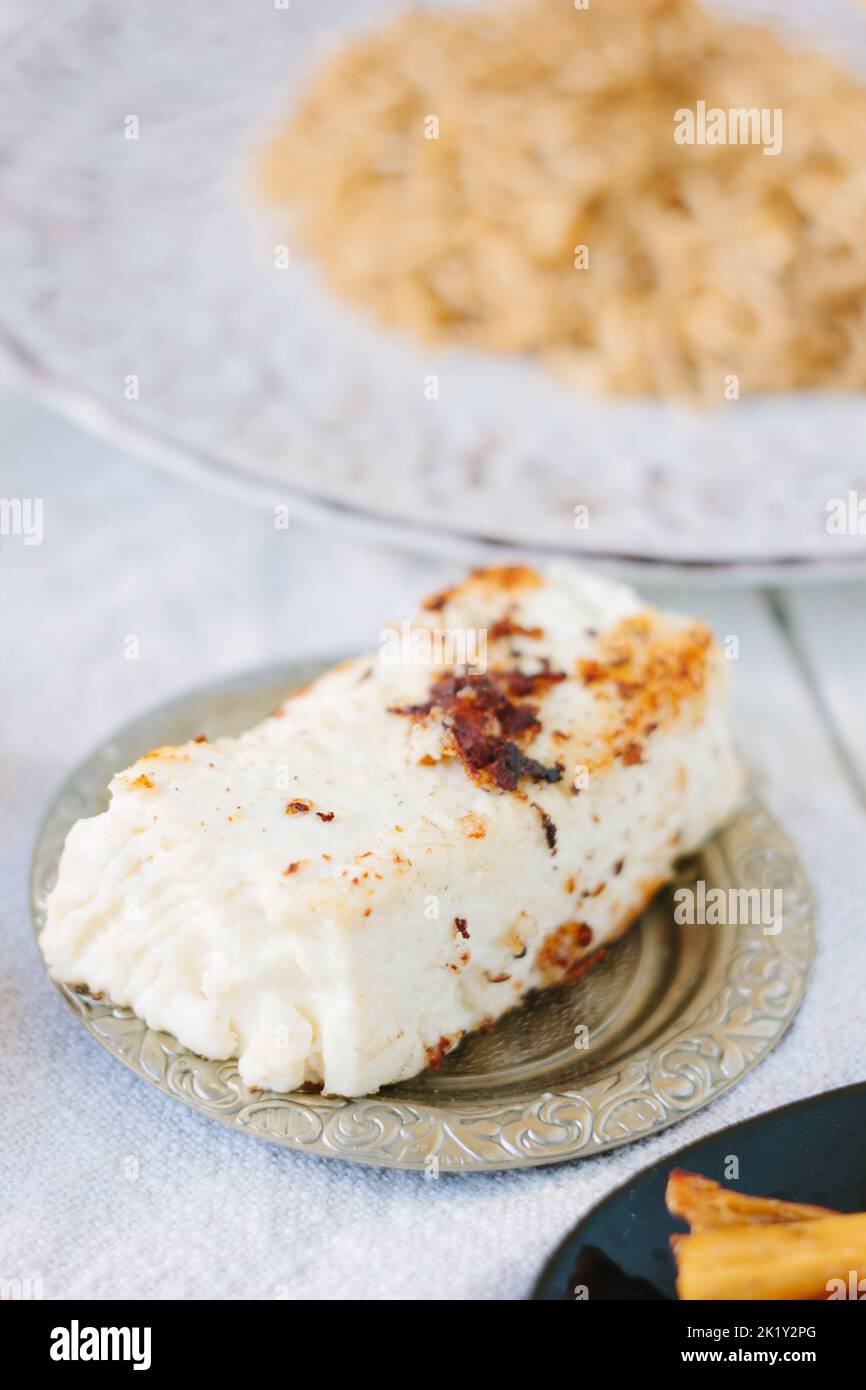roasted paneer on metal plate, ready to eat Stock Photo - Alamy