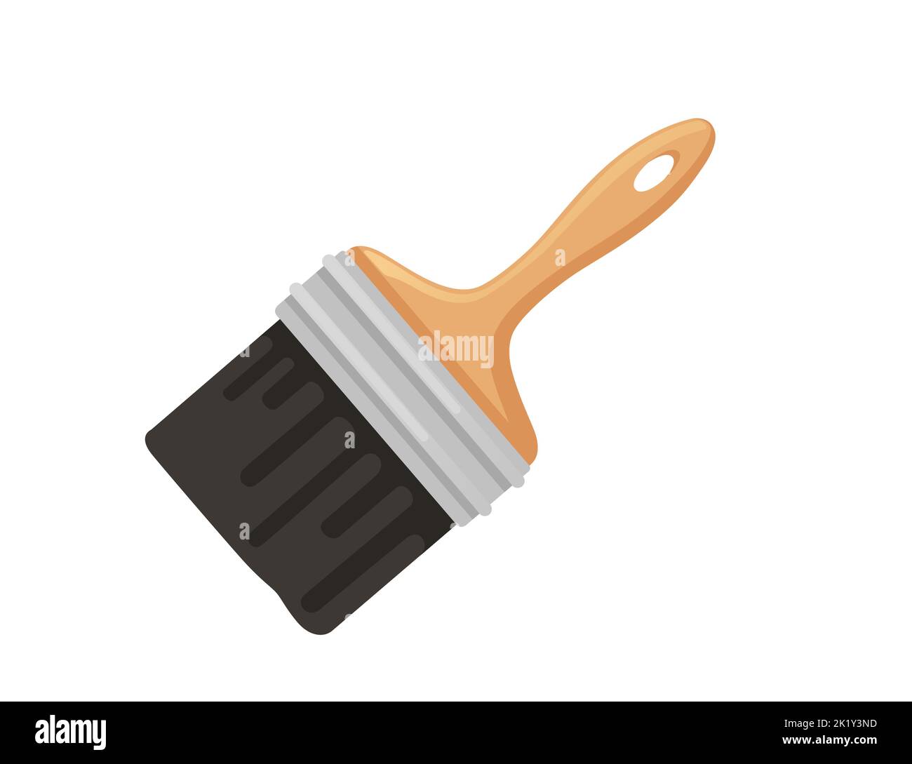 Paint brush vector illustration isolated on white background Stock ...