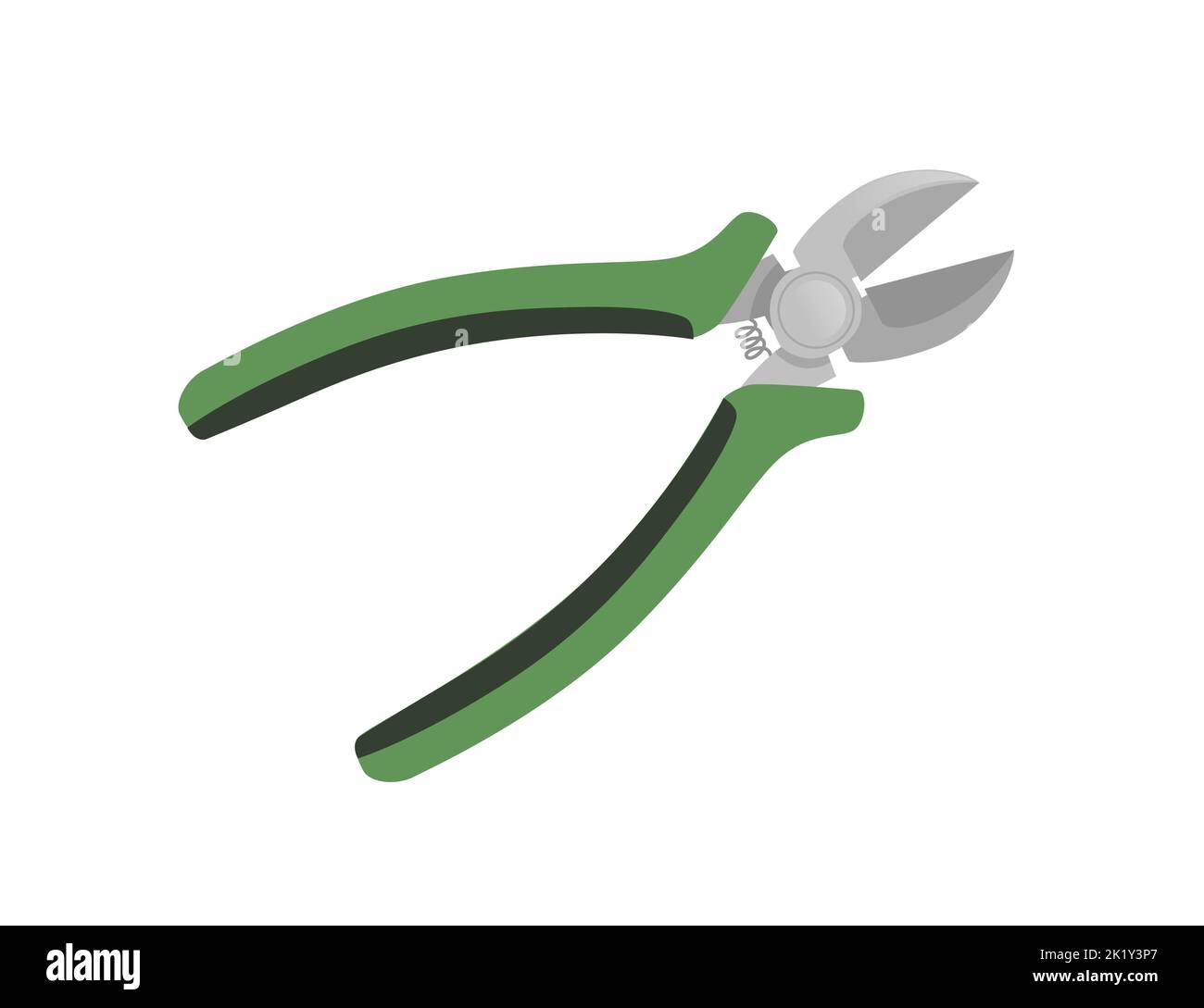 Wire cutter with rubber cover handle vector illustration isolated on ...