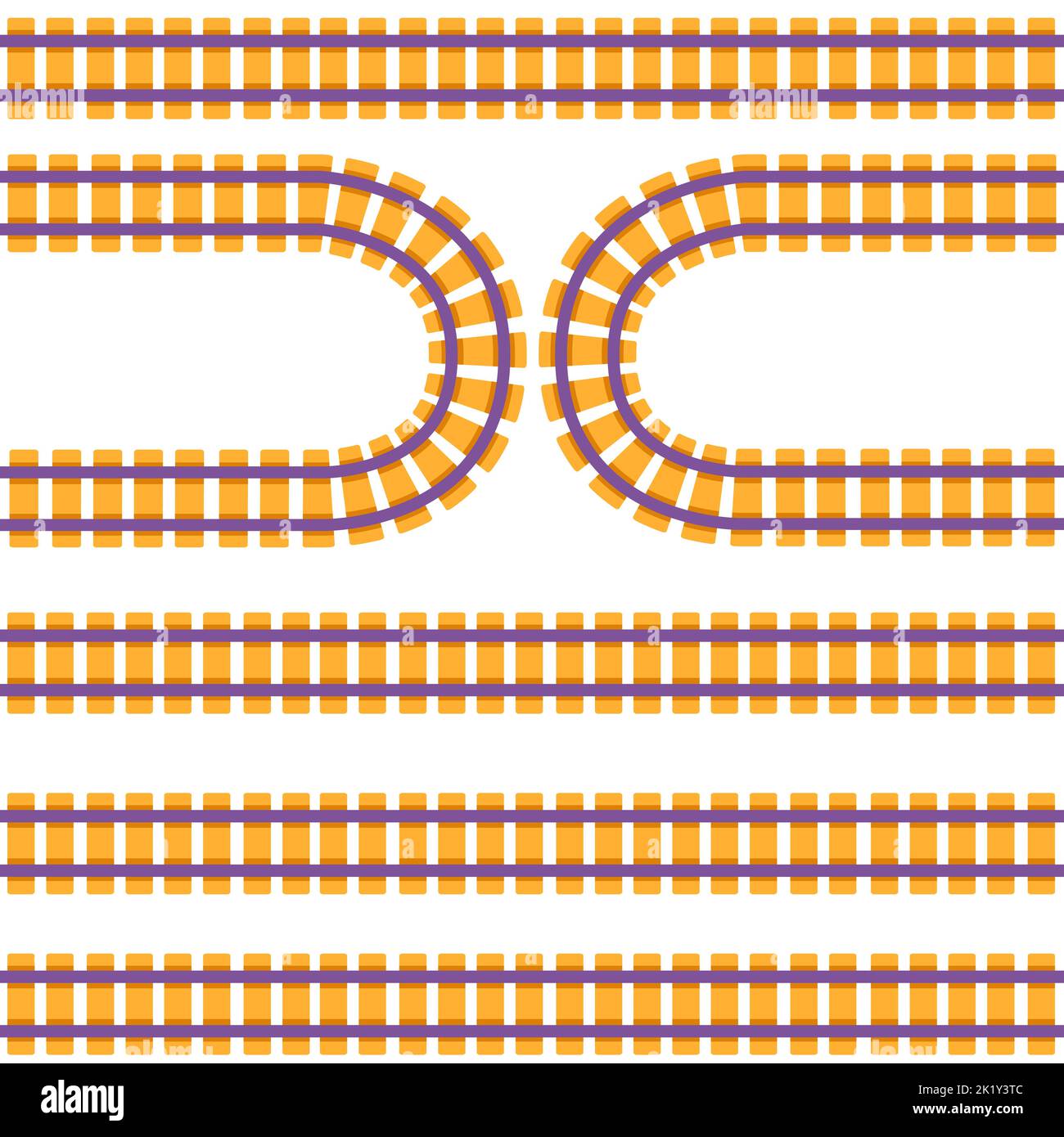 Seamless pattern Plastic toy railroad vector illustration on white ...