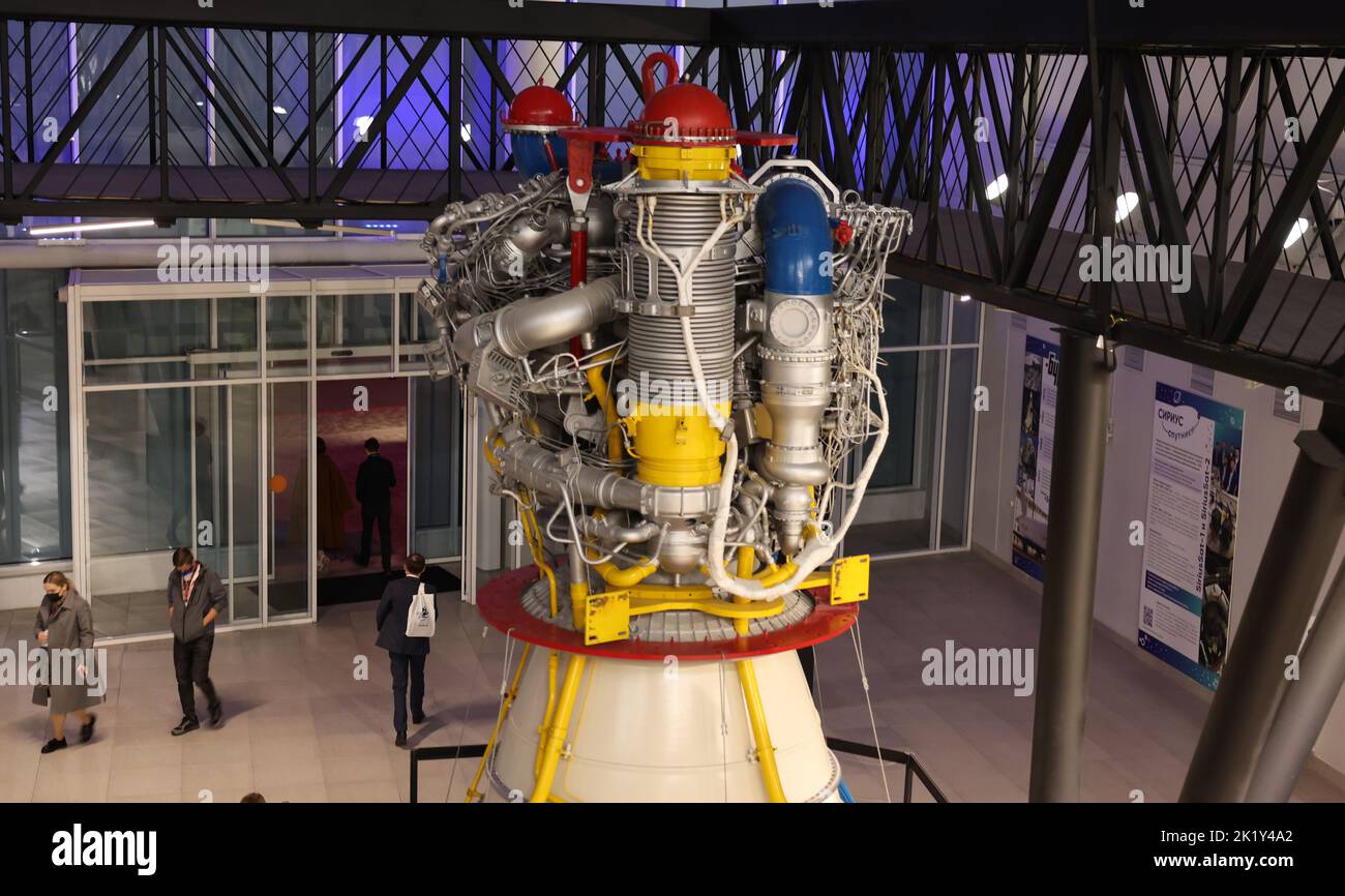 December 8, 2021, Sochi, Russia. RD-0120 jet engine for the Soviet ...