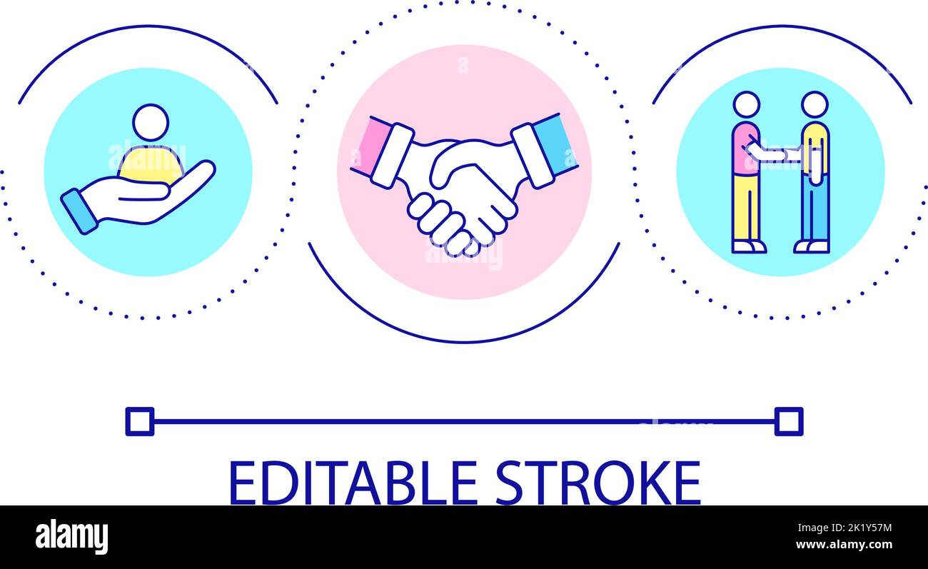 Relationship building loop concept icon Stock Vector Image & Art - Alamy