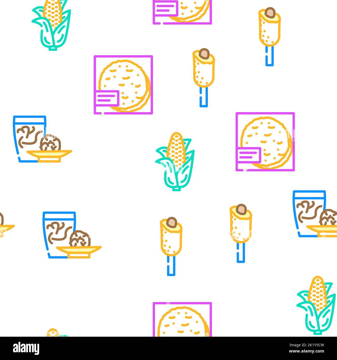 Maize plantation organic Stock Vector Images - Alamy