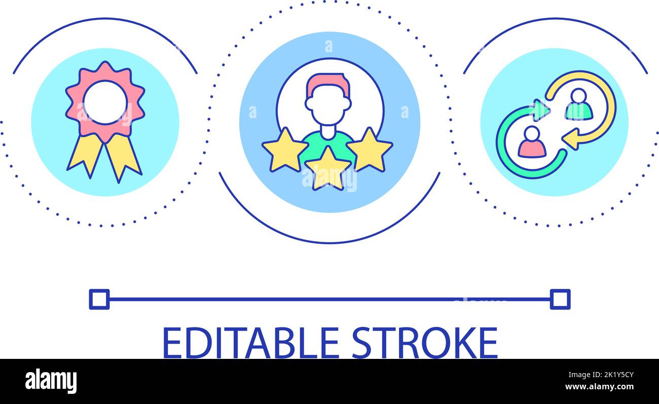 Best employee achievement loop concept icon Stock Vector Image & Art ...