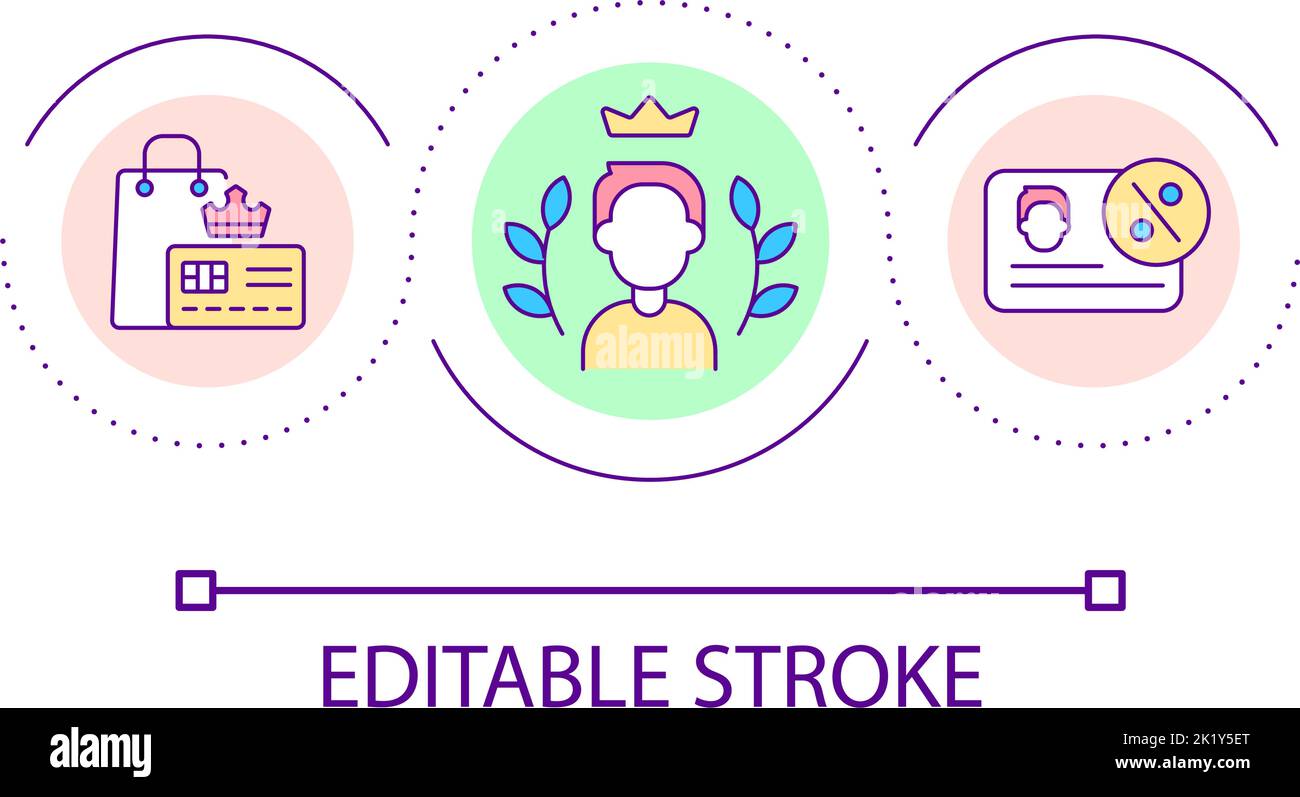 VIP customer account loop concept icon Stock Vector Image & Art - Alamy