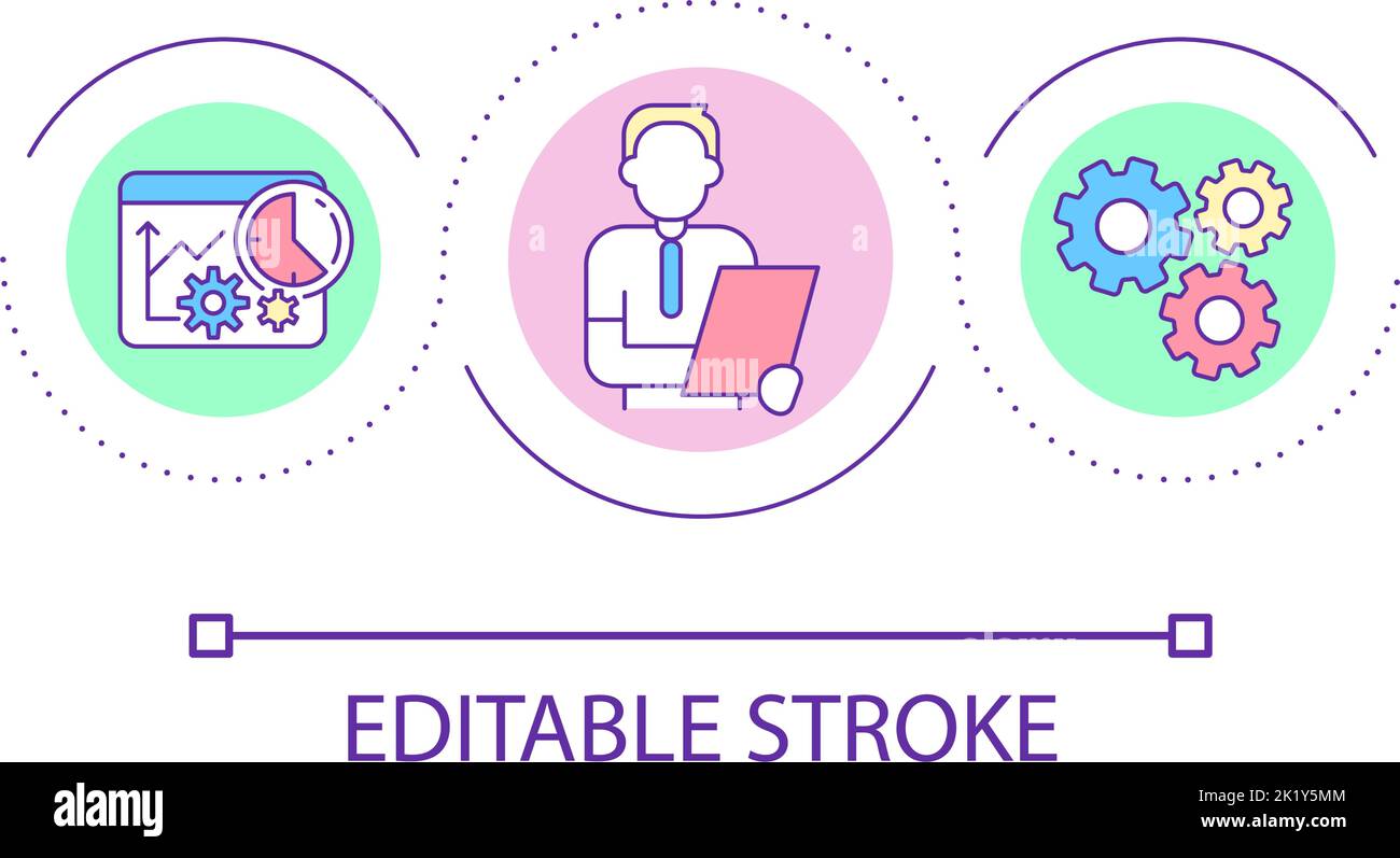 Workflow efficiency study loop concept icon Stock Vector Image & Art ...