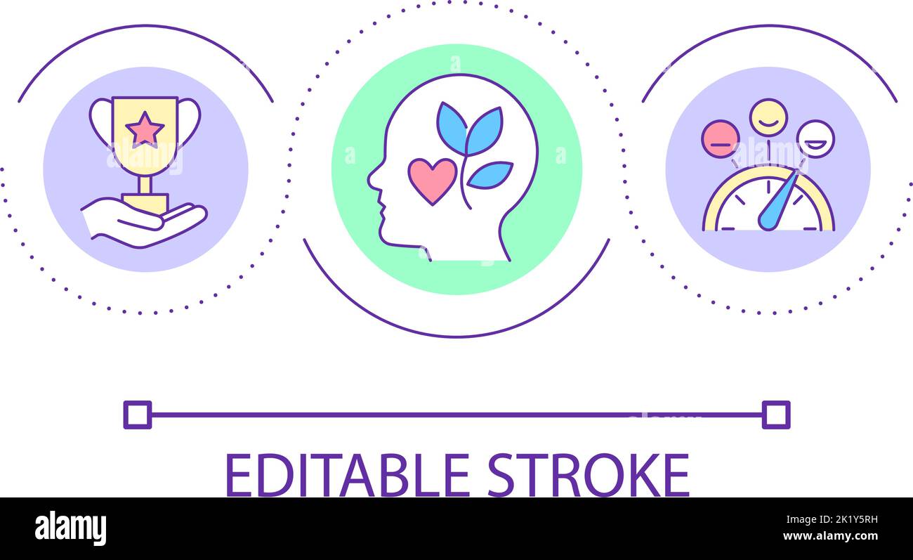 Positive thinking development loop concept icon Stock Vector Image ...