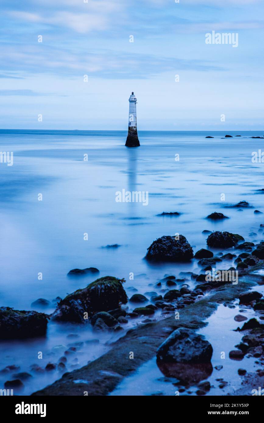 The Phillip Lucette lighthouse beacon in Shaldon in long exposure Stock ...