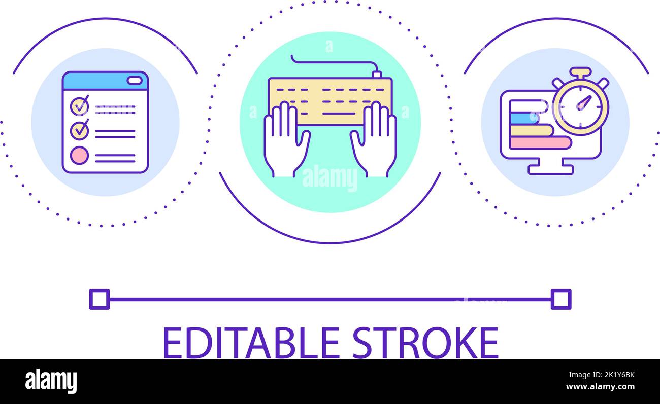 Modern work time management Cut Out Stock Images & Pictures - Alamy