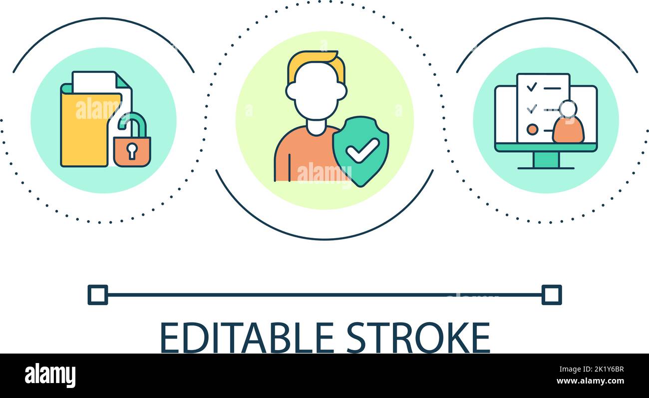 Personal data security loop concept icon Stock Vector Image & Art - Alamy