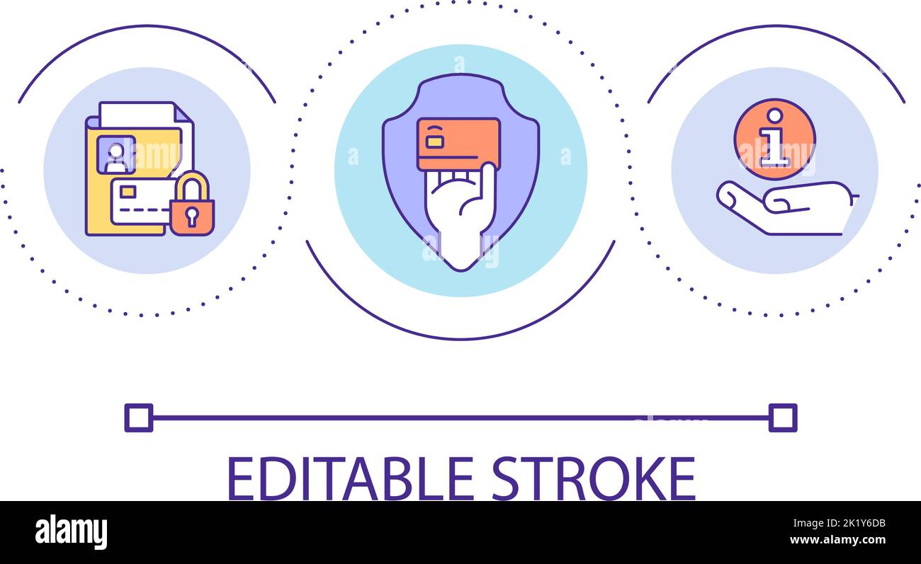 Bank account security loop concept icon Stock Vector Image & Art - Alamy